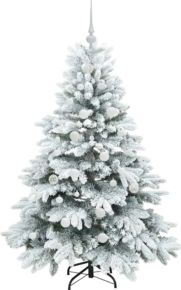 Umělý vánoční stromeček s 150 LED diodami Bílá 150 cm PE a PVC 3397604