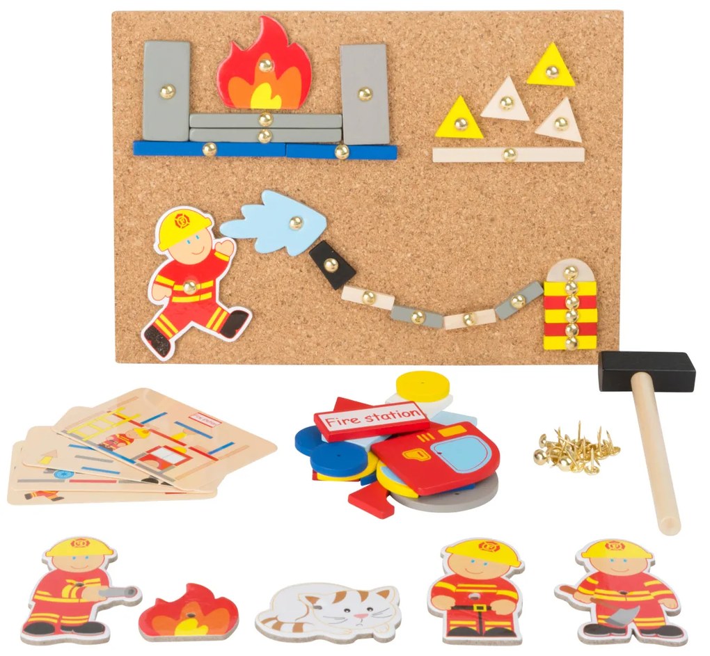 small foot Kreativní zatloukací hra Hasiči