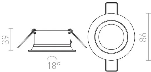 RED - Design Rendl-R11738- Podhledové svítidlo SOBER 1xGU10/50W/230V bílá