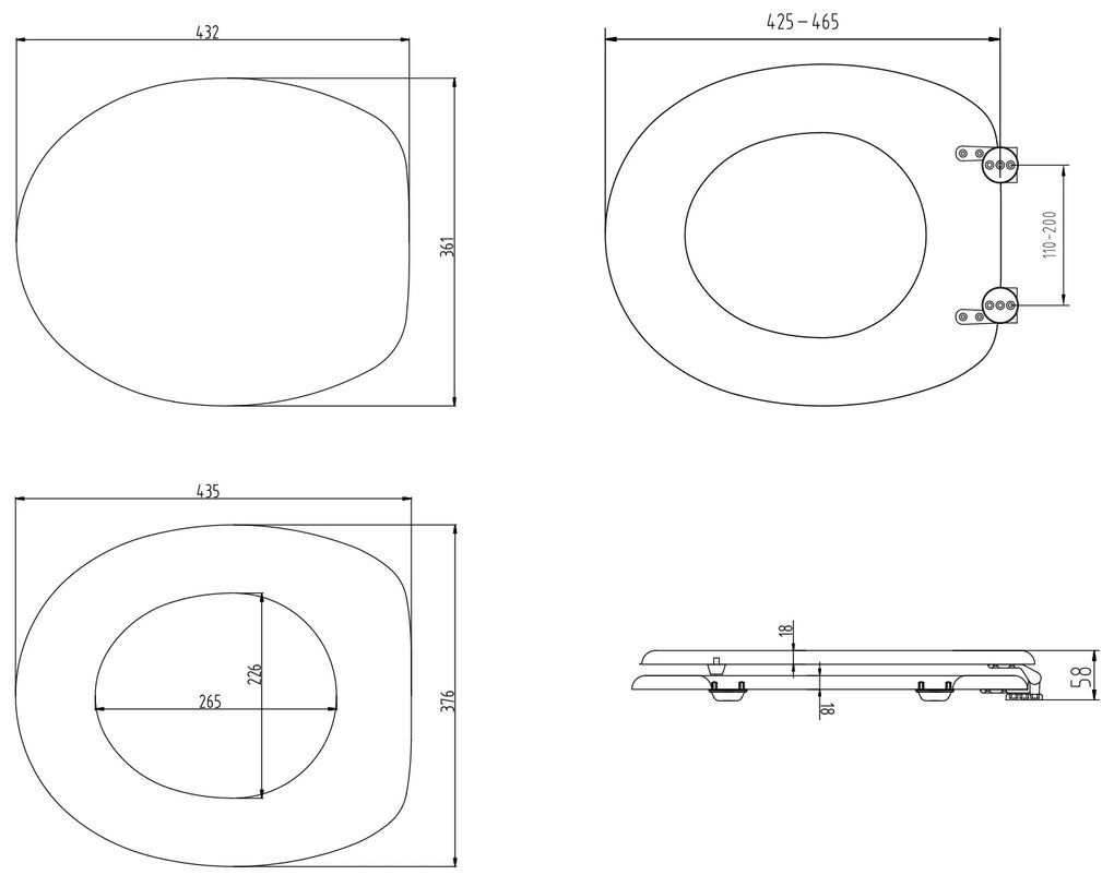Aqualine FUNNY WC sedátko s potiskem delfíni - HY-S115