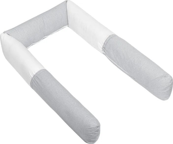 Bellatex Mantinel do dětské postýlky - VÁLEC Šedá,Bílá 12x240 cm, (průměr)