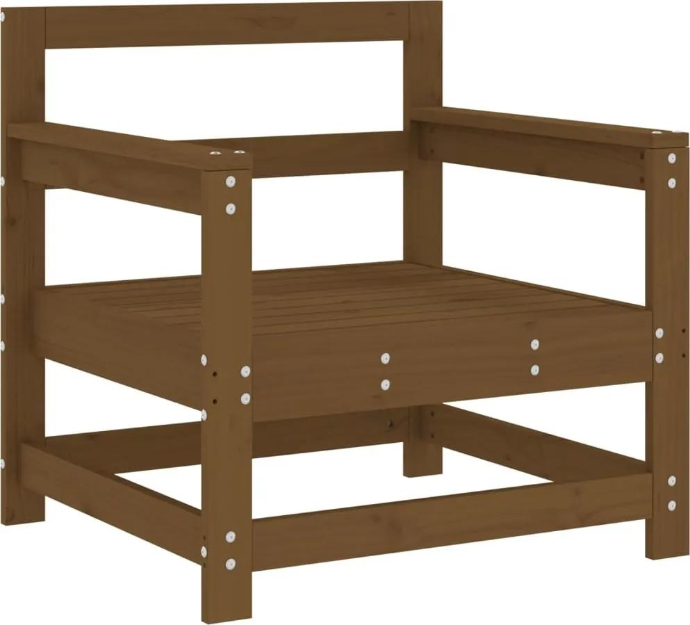 vidaXL Zahradní židle s poduškami 2 ks černé masivní borové dřevo [825565] Barva: Medově hnědá borovice