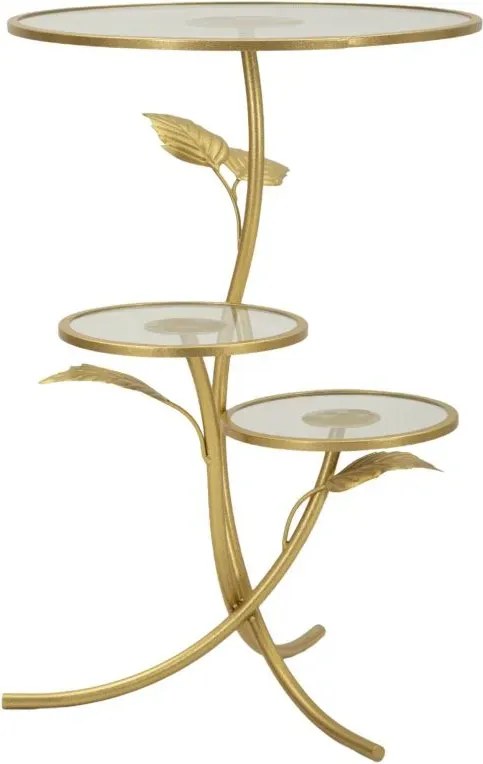 Odkládací stolek Shelves 45 cm zlatý