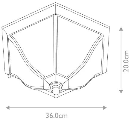 Elstead NE8-M - Venkovní stropní svítidlo NEW ENGLAND 2xE27/60W/230V IP44