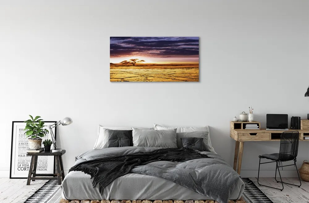 Obrazy na plátně Mraky strom nebe 100x50 cm