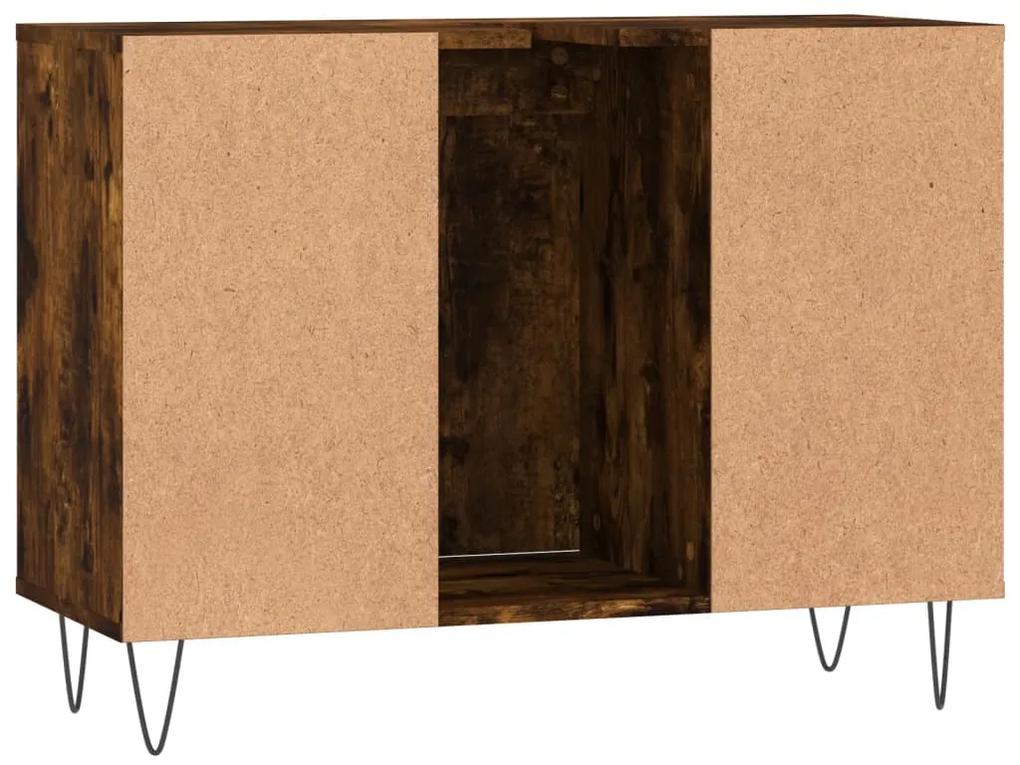 Koupelnová skříňka kouřový dub 80 x 33 x 60 cm kompozitní dřevo