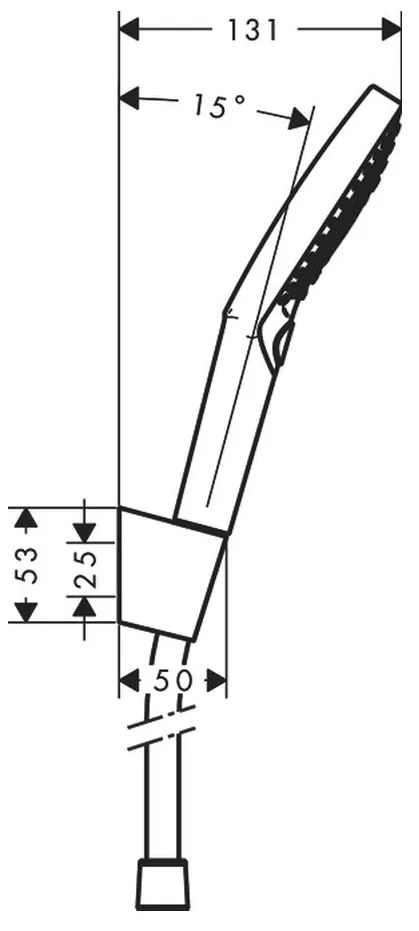 Hansgrohe Raindance Select S, sprchový set 120 3jet PowderRain s hadicí 1600 mm, chromová, HAN-27668000