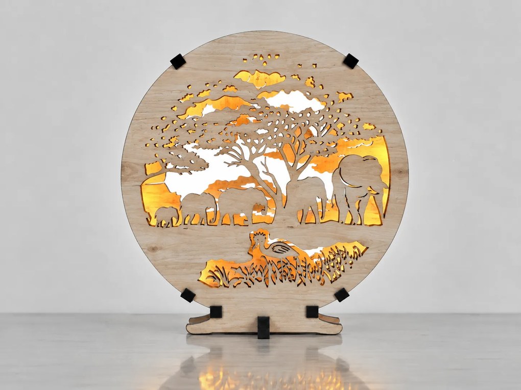 Li-Go "Sloni" lampa 20x22 cm provedení povrchu: bříza