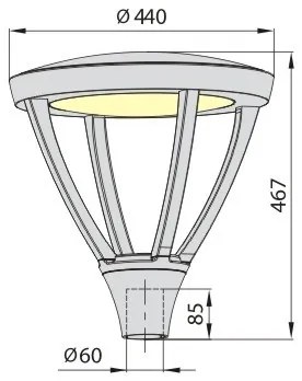 LED Venkovní lampa PARK PLUS LED/60W/230V 4000K