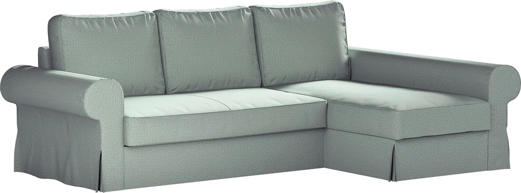 Potah na pohovku IKEA Backabro rozkládací se šezlongem barva zelená látka pletený vzor