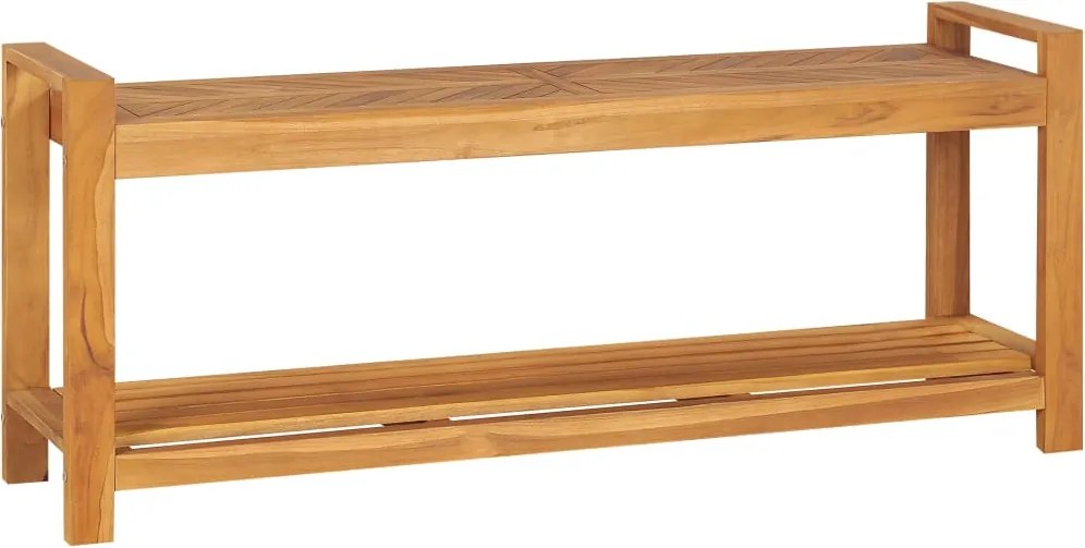 Lavice 120 cm masivní teakové dřevo 325276