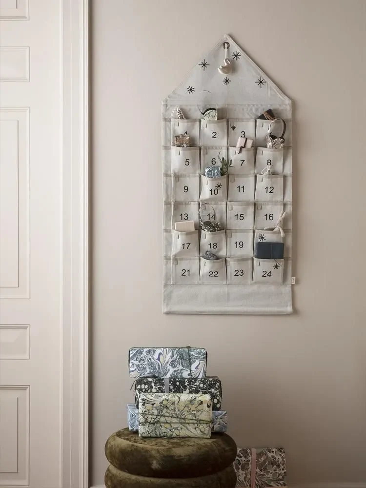 ferm LIVING Textilní adventní kalendář Star Christmas Calendar