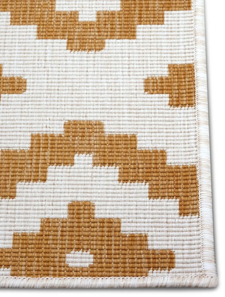 NORTHRUGS - Hanse Home koberce Kusový koberec Twin-Wendeteppiche 105794 Ochre – na ven i na doma - 80x150 cm