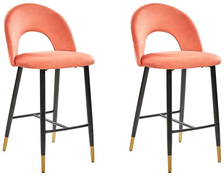Set 2 ks barových židlí Fabian (červená). 1078838