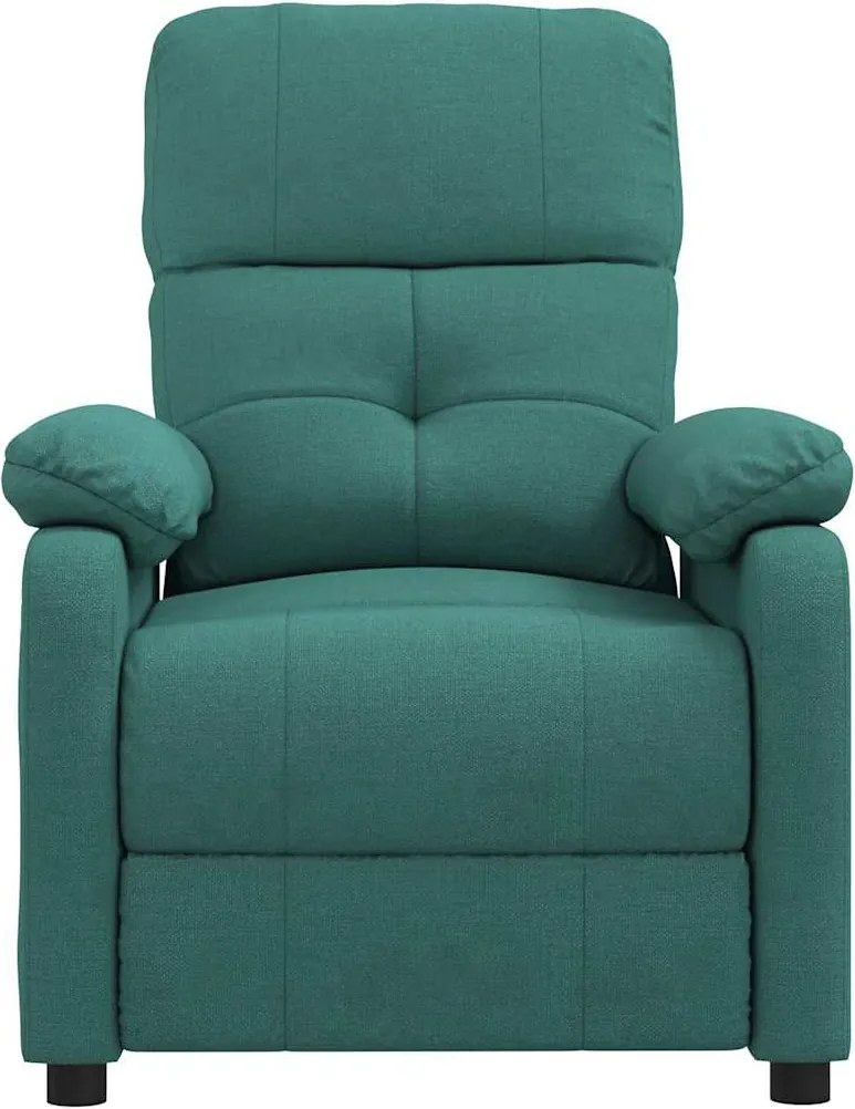 Masážní křeslo tmavě zelené textil 289678