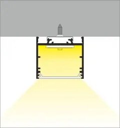 DANLUX LED profilové svítidlo přisazené/zavěšené/zapuštěné lineární 3m 9250lm Teplota světla: 3000K, Barva materiálu: Bílá, Typ montáže: Zavěšená