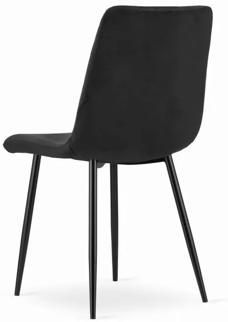 Set dvou jídelních židlí TURIN - černé (2ks)