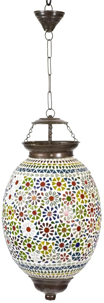 Sanu Babu Lampa v orientálním stylu, skleněná mozaika, ruční práce, 25x25x40cm (4D)