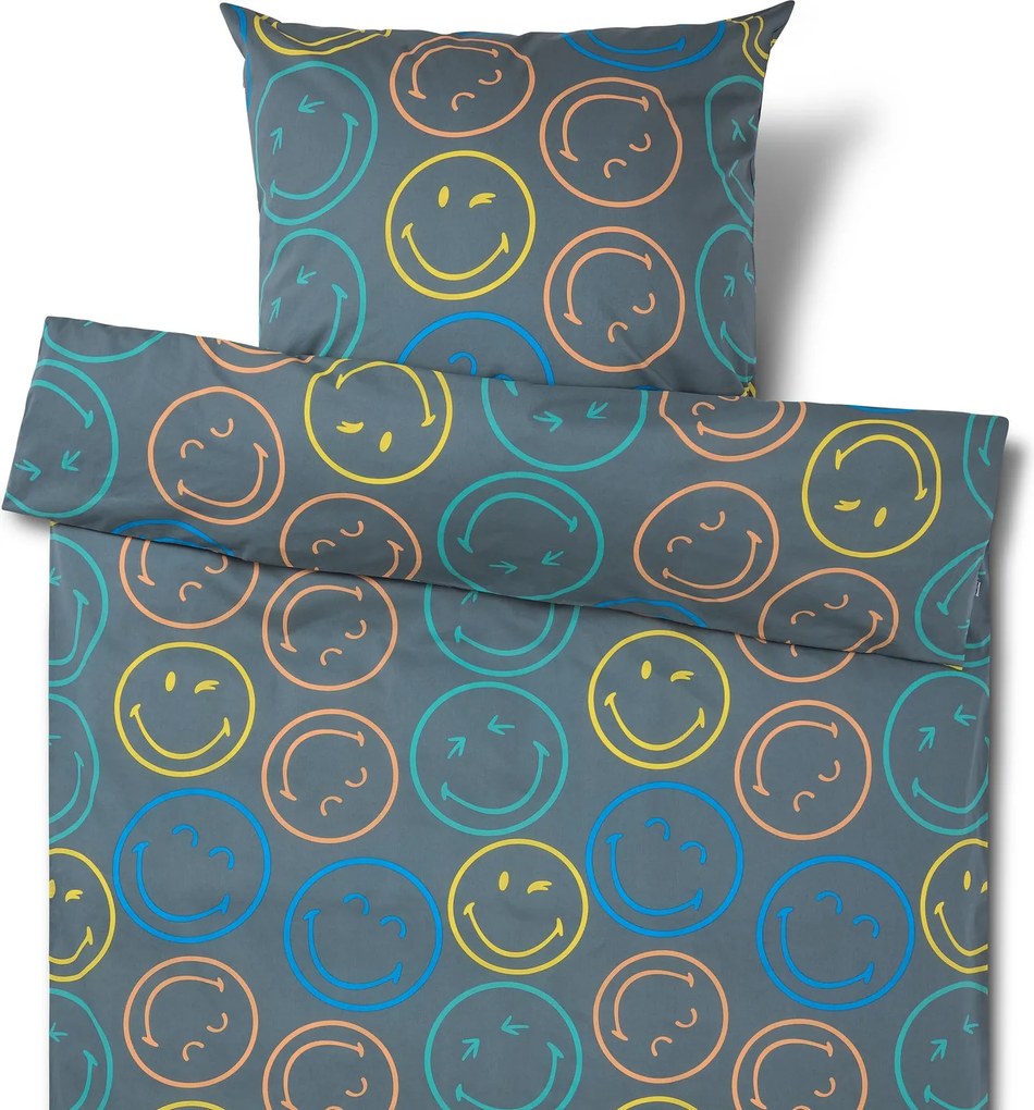 Tchibo - Dětské povlečení renforcé Smileyworld® - barva: petrol