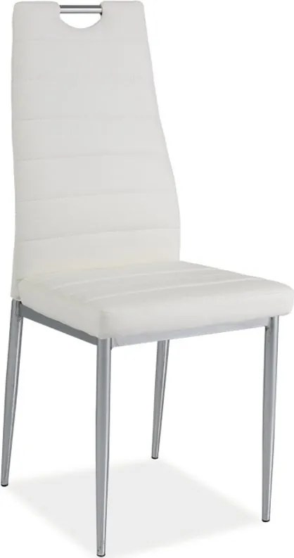 Casarredo Jídelní čalouněná židle H-260 bílá/chrom