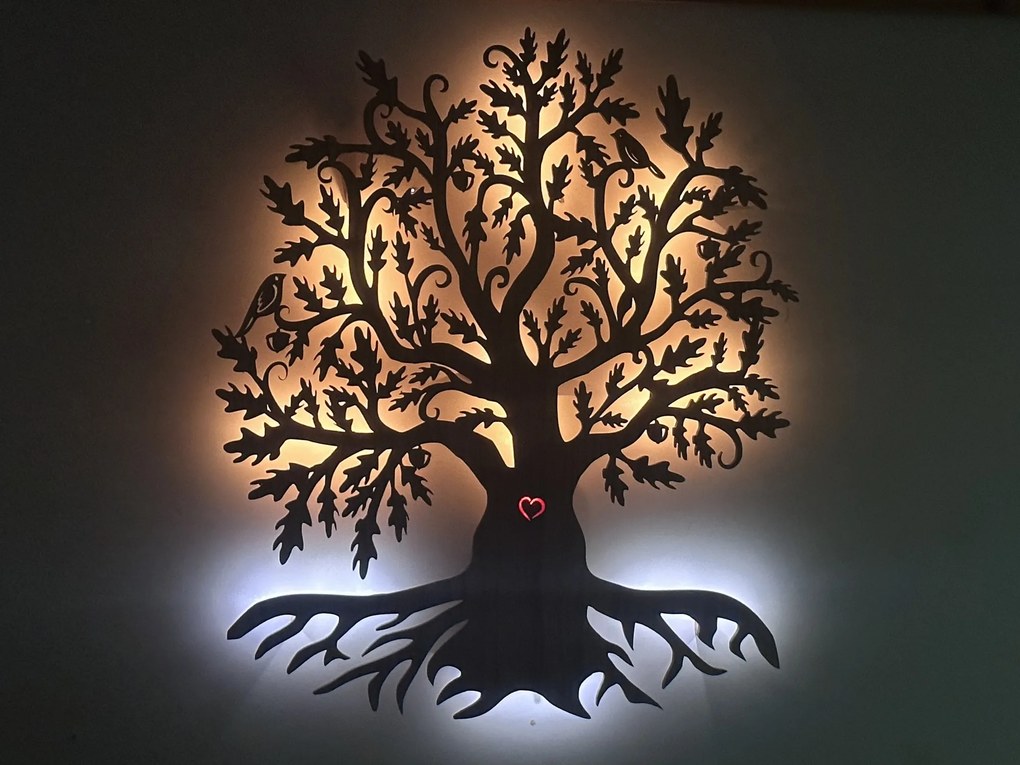 Li-Go "Dub" světelný strom 230V 45x55 cm provedení povrchu: dub světlý