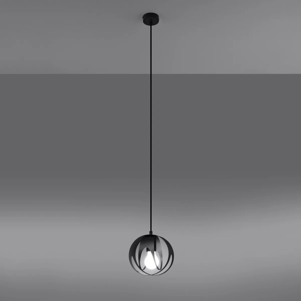 Sollux Lighting Závěsné svítidlo TULOS 1 Černá