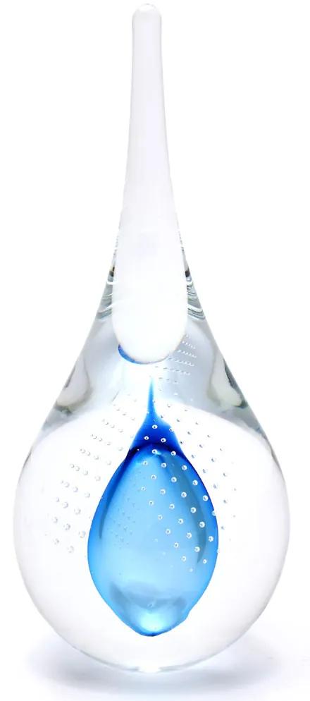 Skleněné těžítko - dekor 05, Modrá světlá, 15 cm | České sklo od Artcristal Bohemia