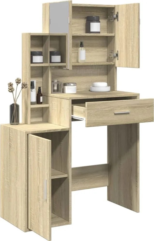 vidaXL Toaletní stolek se skříňkou 80 x 35 x 132 cm [848235] Barva: dub sonoma