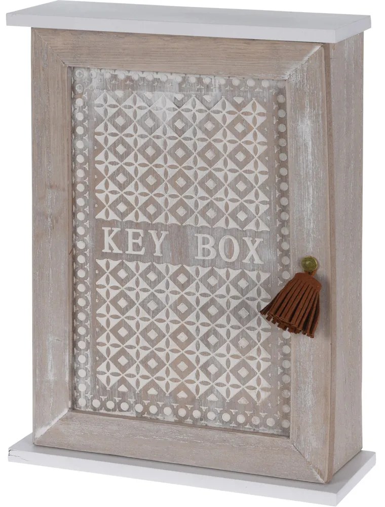 Skříňka na klíče - věšák na drobnosti s dvířky KEY BOX
