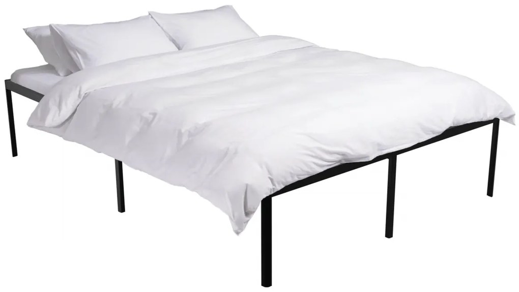 Kovová Postel Hamlin - 200 x 140, v 41 cm - Černá