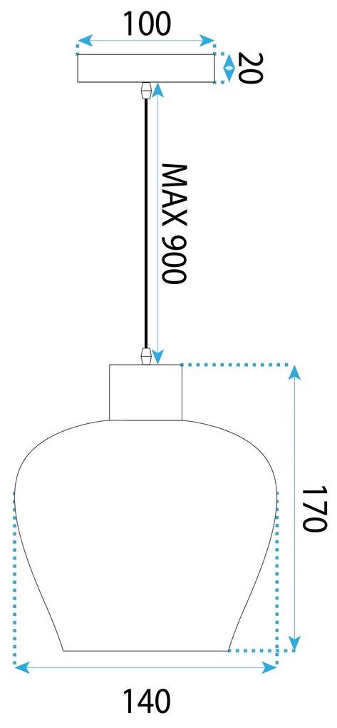 Toolight Moderní BOHO závěsné osvětlení APP1591-1CP