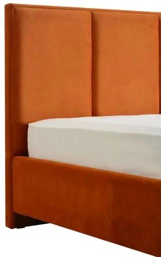 Čalouněná postel CESTO - oranžová 180 × 200 cm