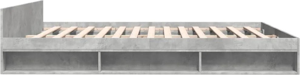 Rám postele se zásuvkami betonově šedý 200 x 200 cm kompozit 3280723