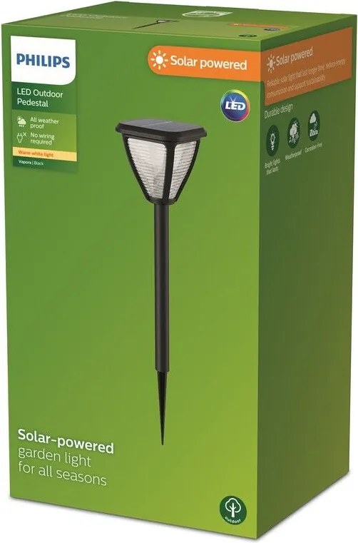 Philips 8720169265721 Outdoor solar Vapora solární zapichovací svítidlo/sloupek LED 1,5W/200lm 2700K IP44 černá