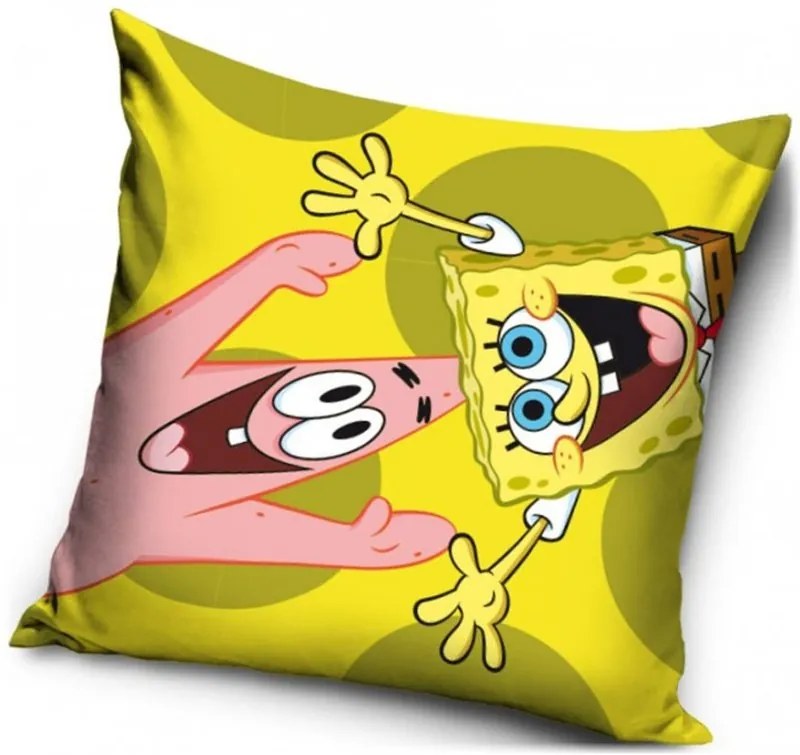 Dekorační polštář SpongeBob a Patrick - 40 x 40 cm