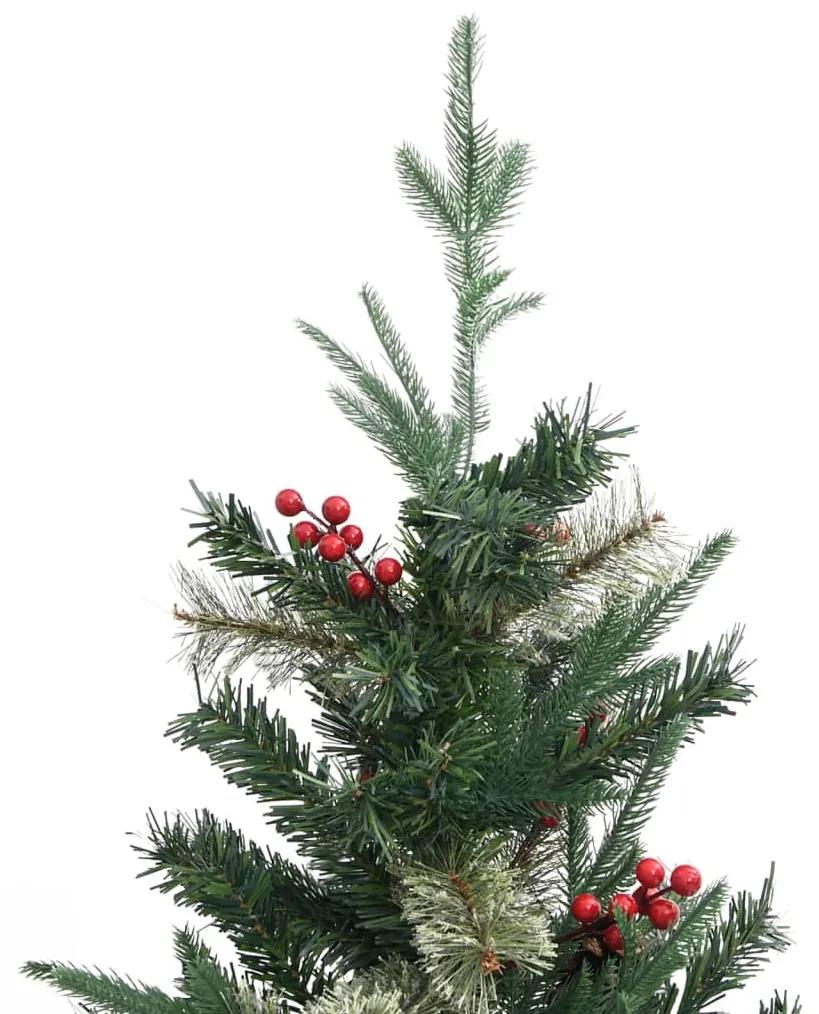 vidaXL Vánoční stromek se šiškami zelený 150 cm PVC a PE