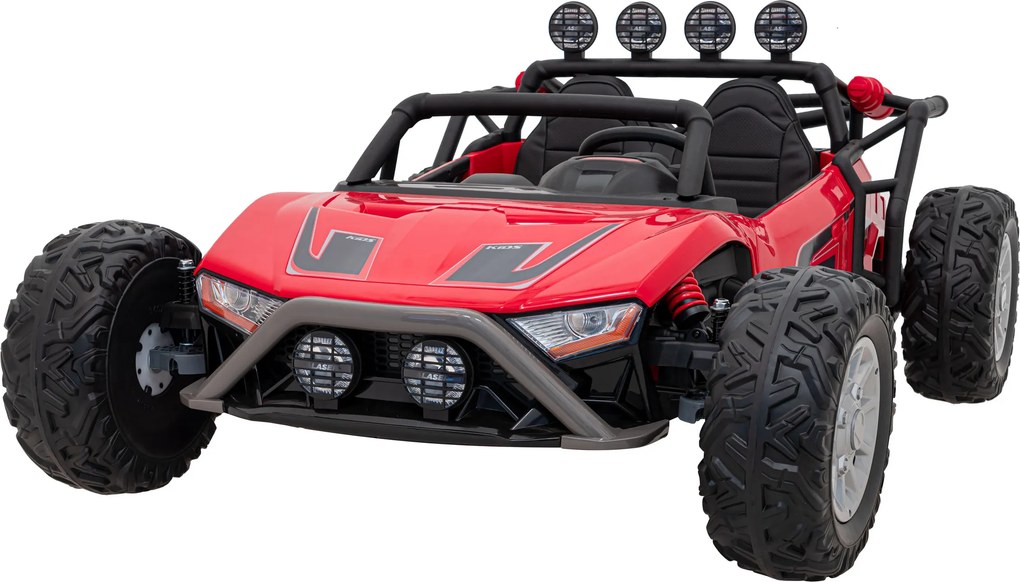 Ramiz Elektrická bugina Racing 5 pro děti červená + motory 2x200W + dálkové ovládání + LED audio + pomalý start