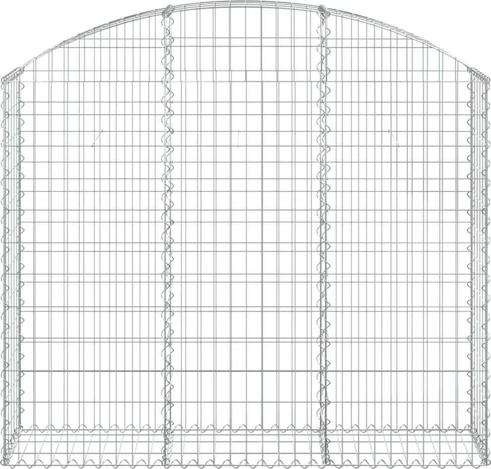 Klenutý gabionový koš 150 x 30 x 120/140 cm pozinkované železo 153446