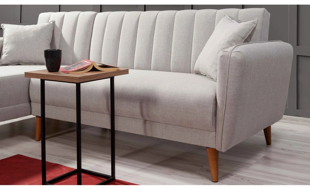 Atelier del sofa Rozkladatelná rohová pohovka AQUA krémová levý roh 867UNQ1401