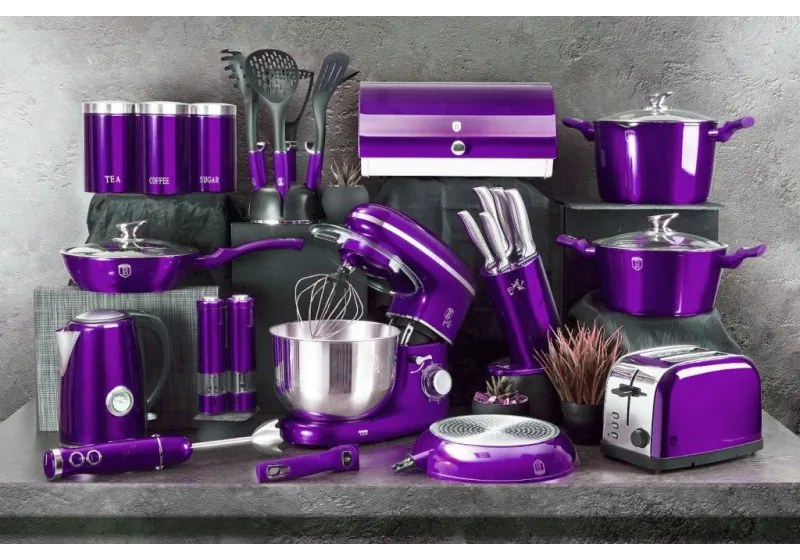 BERLINGERHAUS Dóza na potraviny sada 3 ks Purple Metallic Line BH-6827