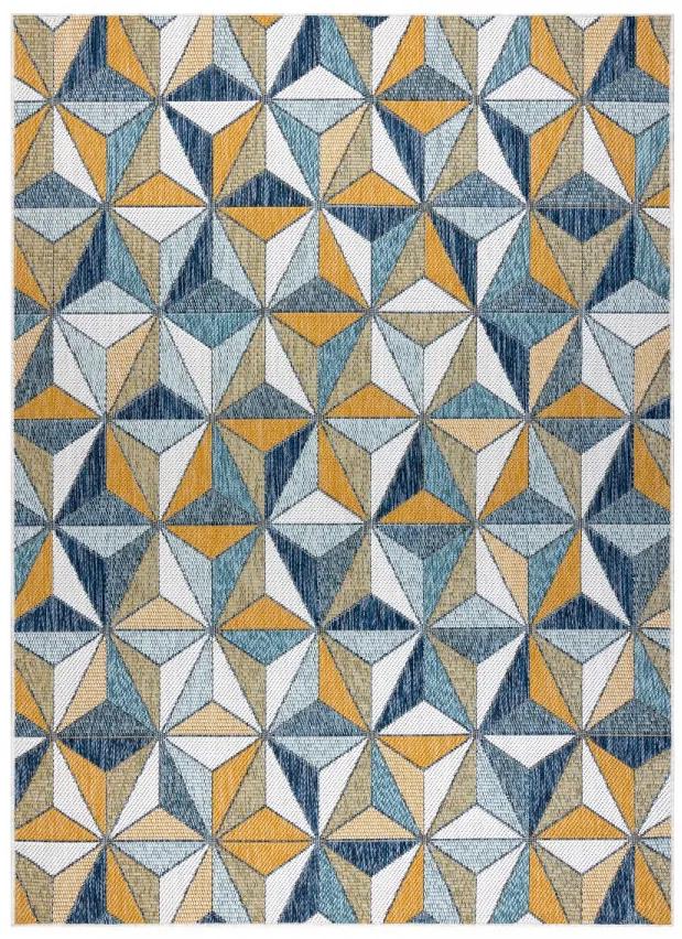 Hans Home | Kusový koberec Cooper Sisal Mosaic 22222 ecru/navy – na ven i na doma - 120x170