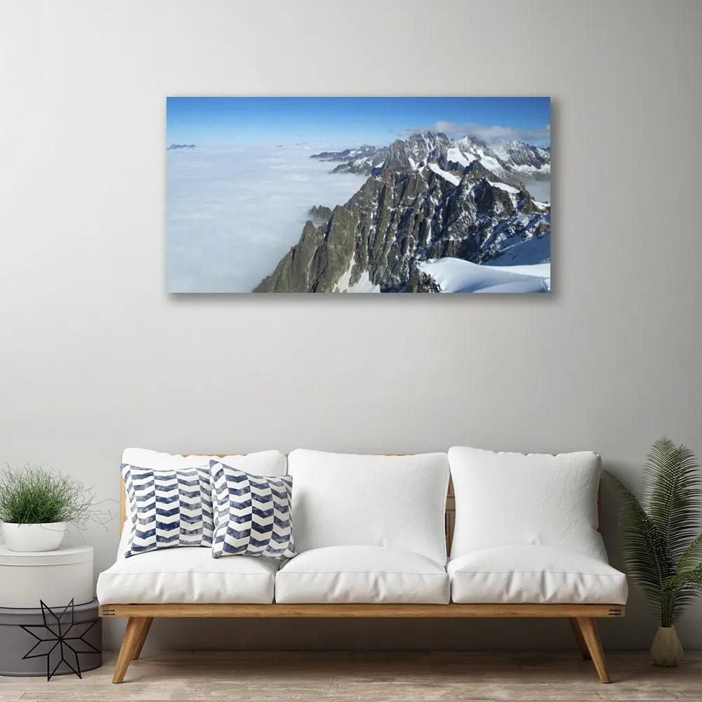 Obraz na plátně Hora Mlha Krajina 125x50 cm