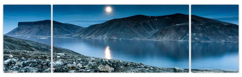 Obraz noční krajiny, Island (170x50 cm)