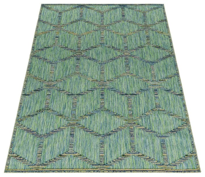 Ayyildiz, Kusový koberec Bahama 5151 Green – na ven i na doma, 80x250, zelená, chodba / předsíň