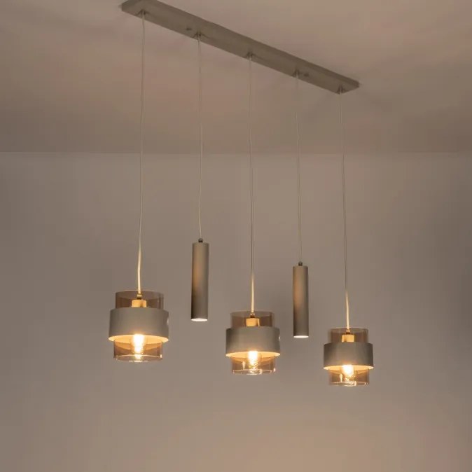 Závěsné svítidlo Retro 70er 5/110 Line Taupe