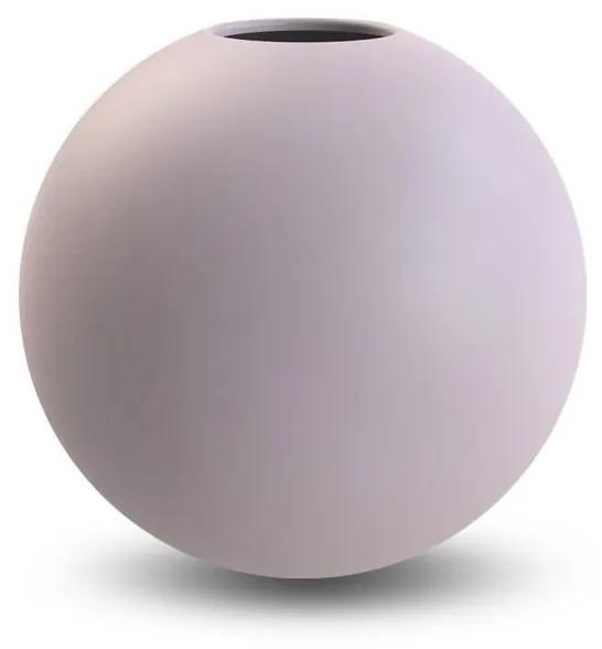COOEE Design Kulatá váza Ball Lilac 10 cm, fialová barva, keramika