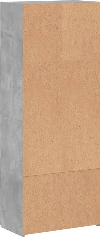 Kartotéka betonově šedá 60 x 32 x 153 cm kompozitní dřevo 3276647