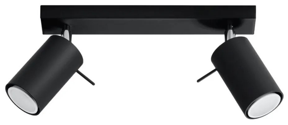 Sollux SL.0092 - Bodové svítidlo RING 2 2xGU10/10W/230V černá