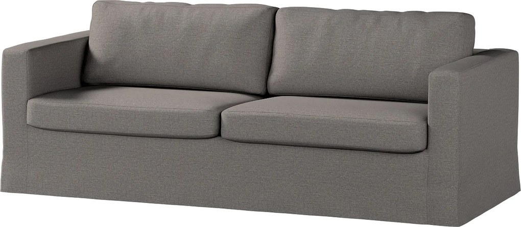 Potah na pohovku IKEA Karlstad 3-místná, nerozkládací, dlouhý barva šedá látka pletený vzor