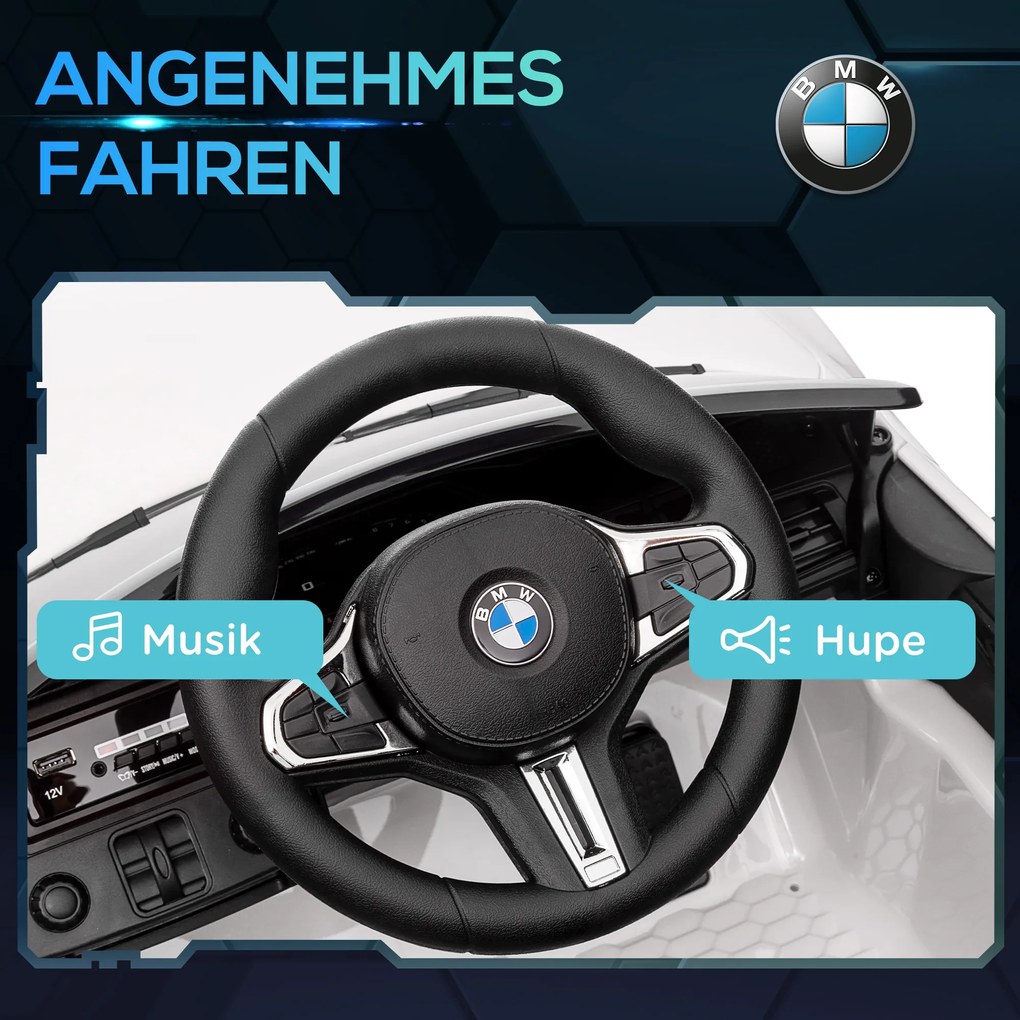 AIYAPLAY dětské elektrické autíčko s dálkovým ovládáním BMW M4 bílé